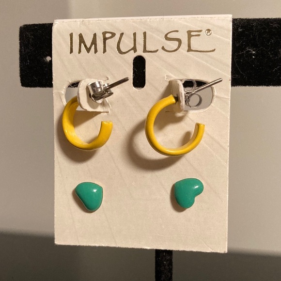Jewelry | Impulse Yellow And Green Earrings Set | Poshmark